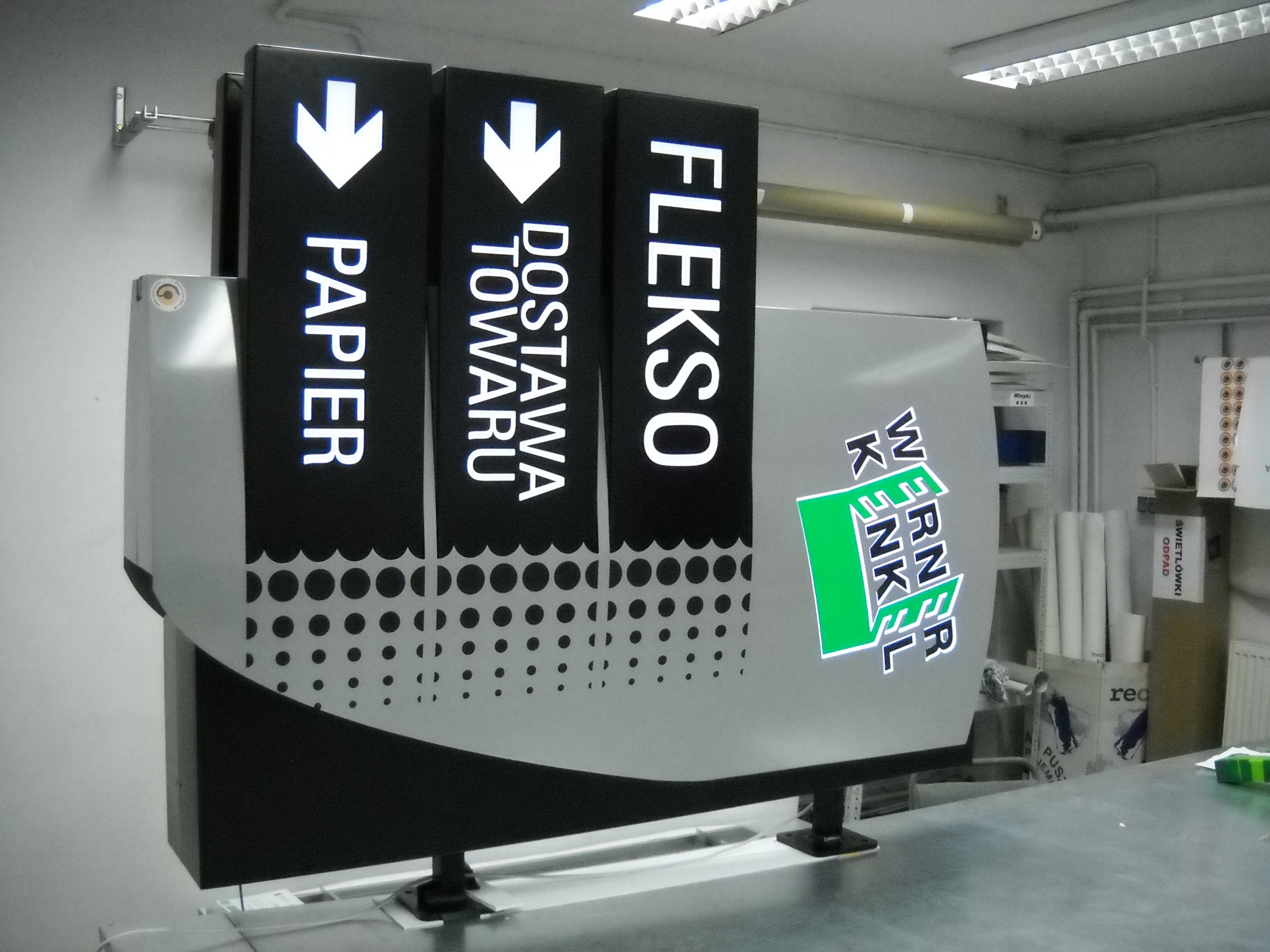 Kasetony reklamowe – Kaseton reklamowy, podświetlany LED, z dibondu ...