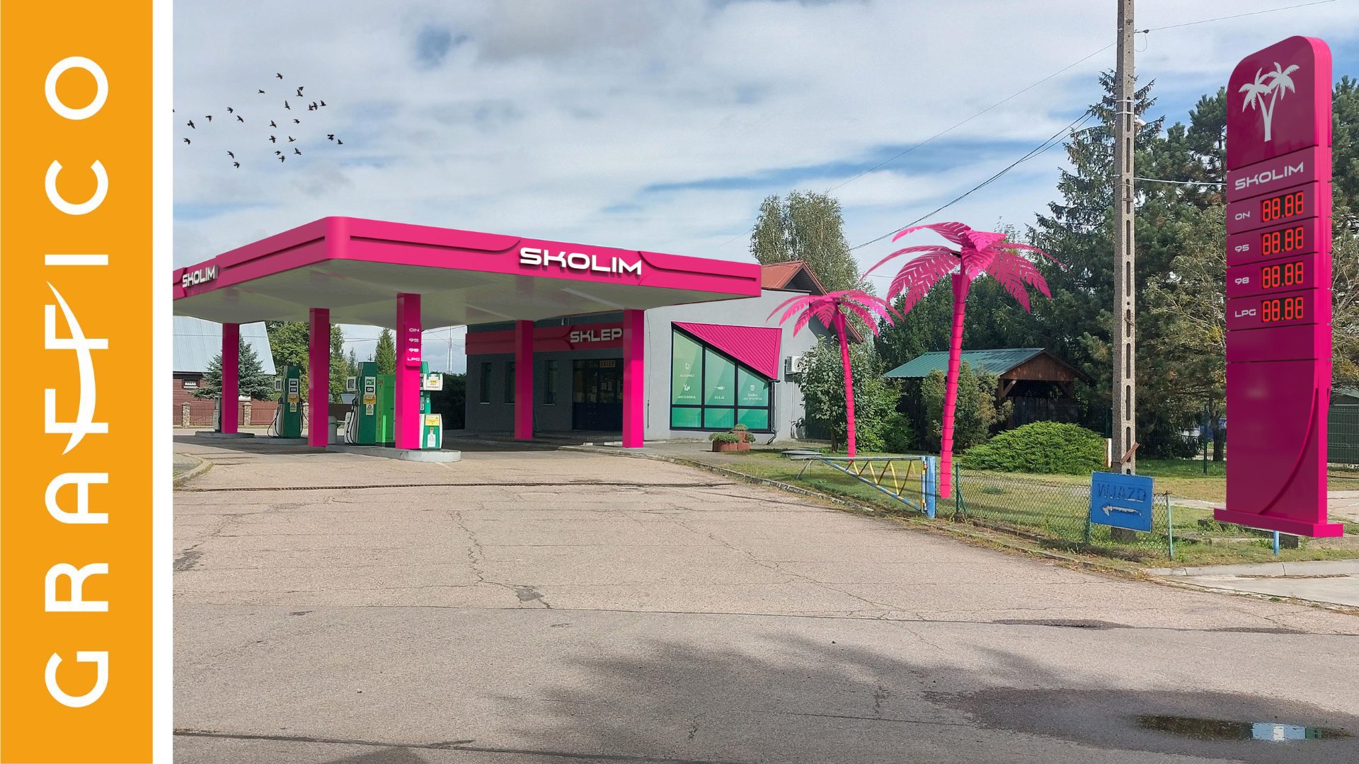 Stacja paliw Skolima | GRAFFICO